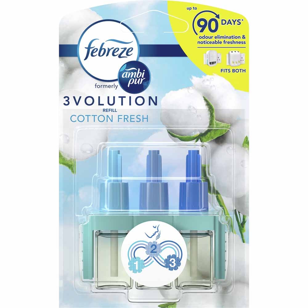 Febreze Ambi Pur 3Volution Air Freshener Plug in Refill Cotton Fre shoppng